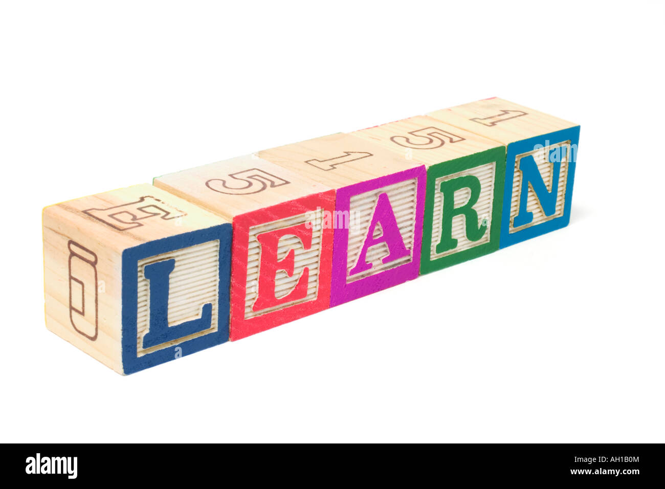 Alphabet Blocks - LEARN Stock Photo - Alamy