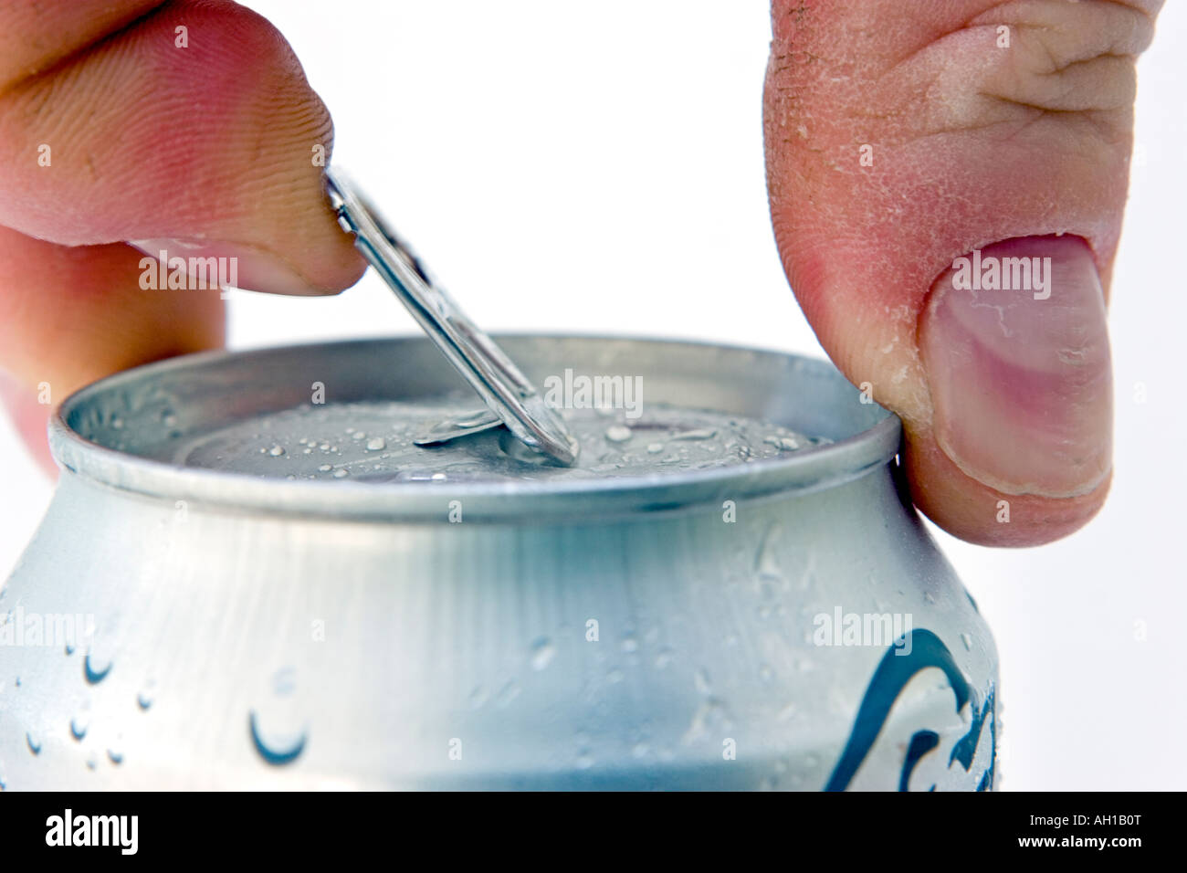 Opening a Beer Can Stock Photo - Alamy