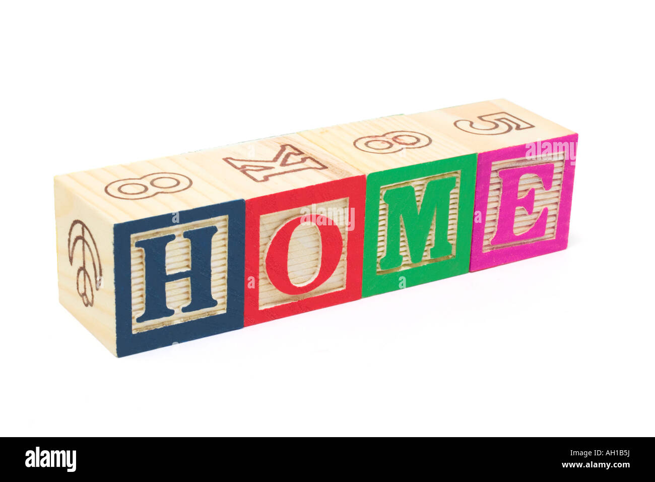 Alphabet Blocks - HOME Stock Photo - Alamy