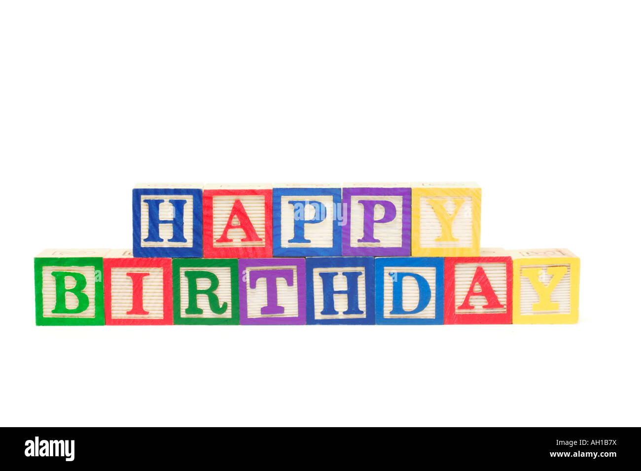 Alphabet Blocks - HAPPY BIRTHDAY Stock Photo - Alamy