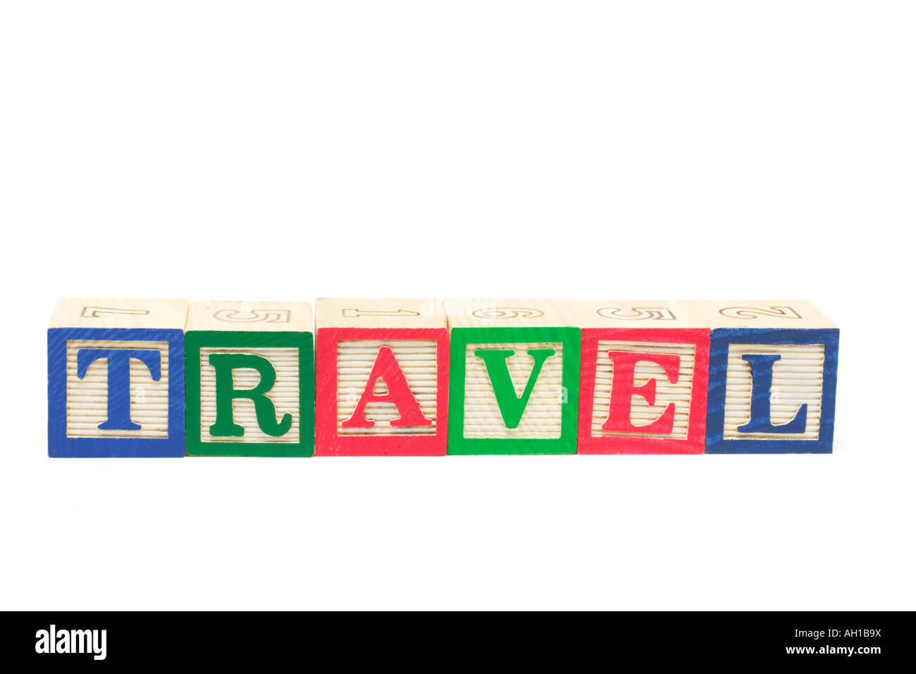 Alphabet Blocks - TRAVEL Stock Photo - Alamy