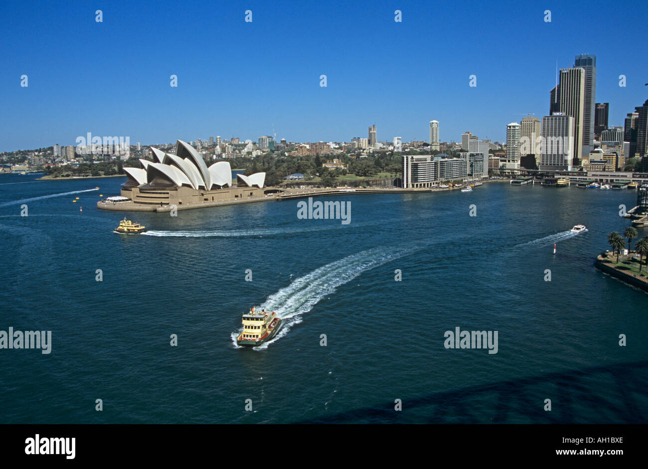 Sydney Opera House from Sydney Harbour Bridge, Bennelong Point, Sydney ...