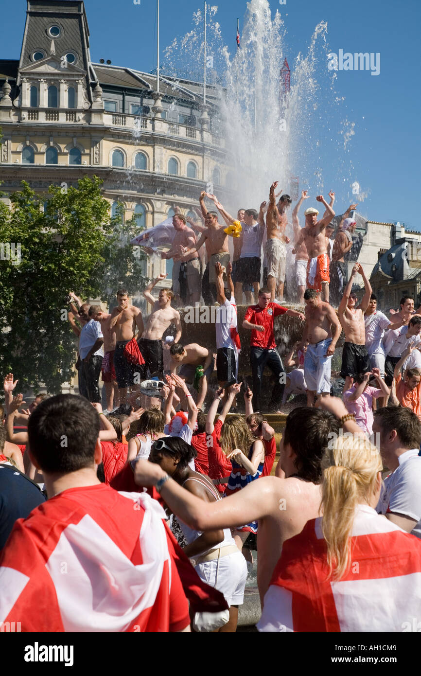 English Football Fans Trafalger Square London U.K Stock Photo - Alamy