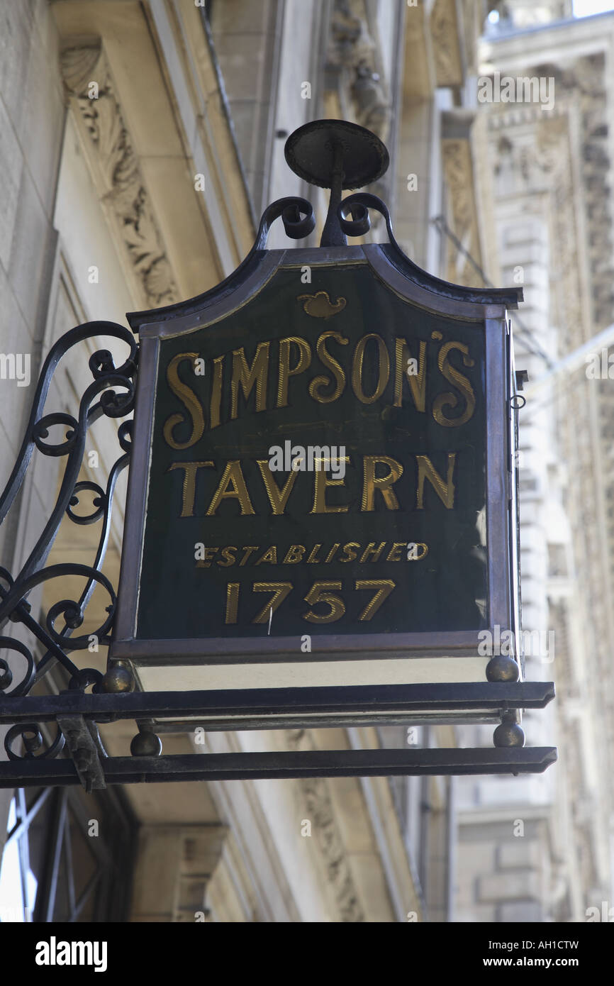 The Simpsons Tavern Pub, The City, London, England, UK Stock Photo - Alamy