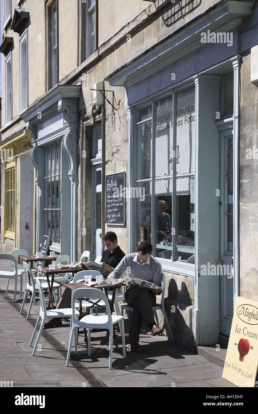Cafe on Walcot Street, Bath, England, UK Stock Photo - Alamy