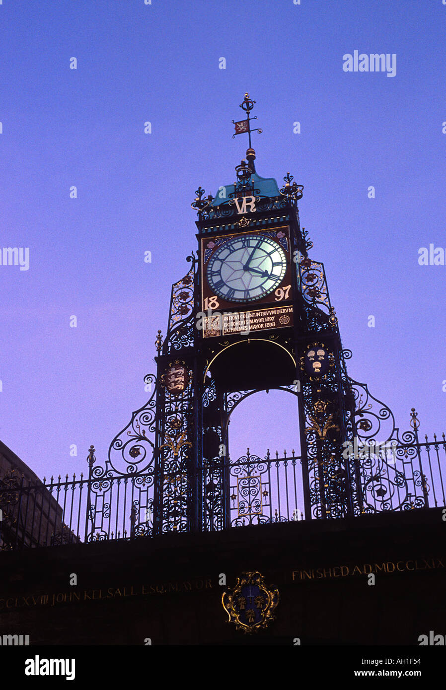 The famous Victoria Clock Chester Stock Photo - Alamy