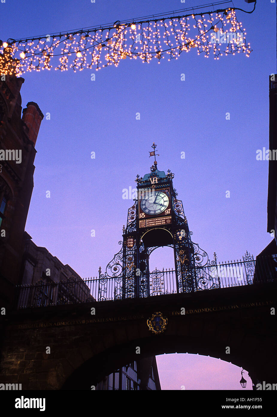 The famous Victoria Clock Chester Stock Photo - Alamy