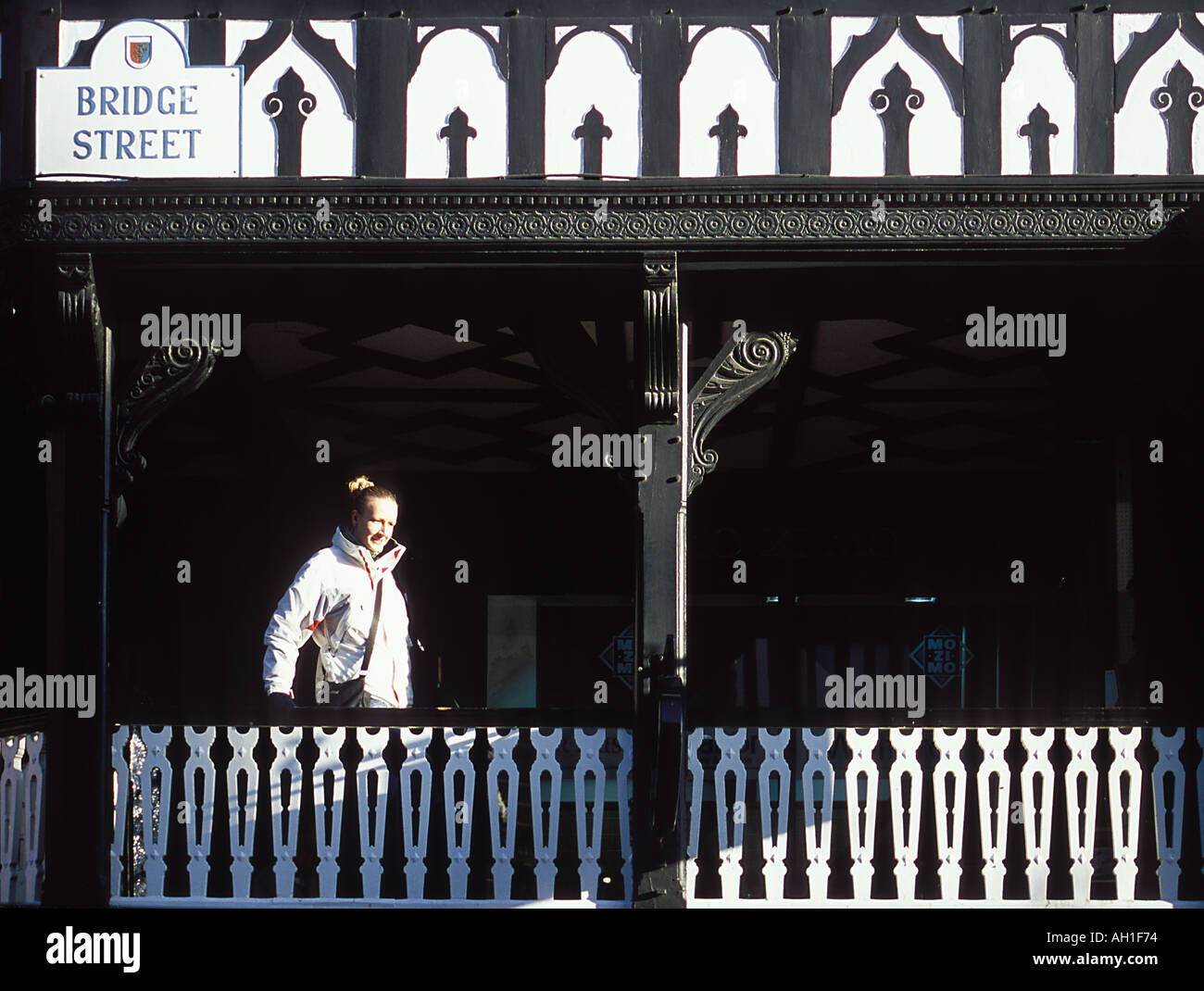 The famous Chester Rows on Bridge Street Chester Stock Photo - Alamy