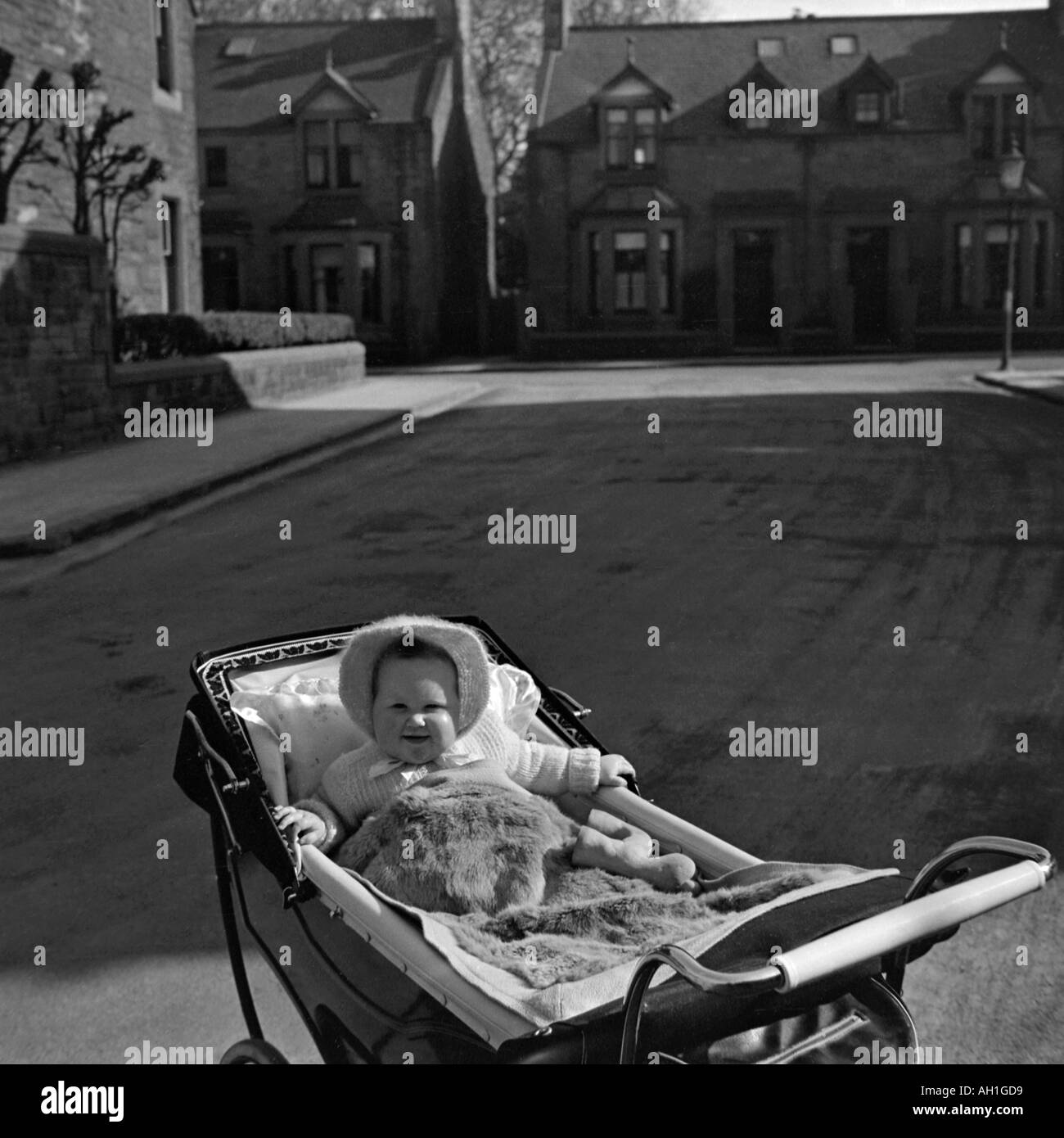 Photography Free Shipping Adorable 1950's Baby In Buggy Snapshot ...