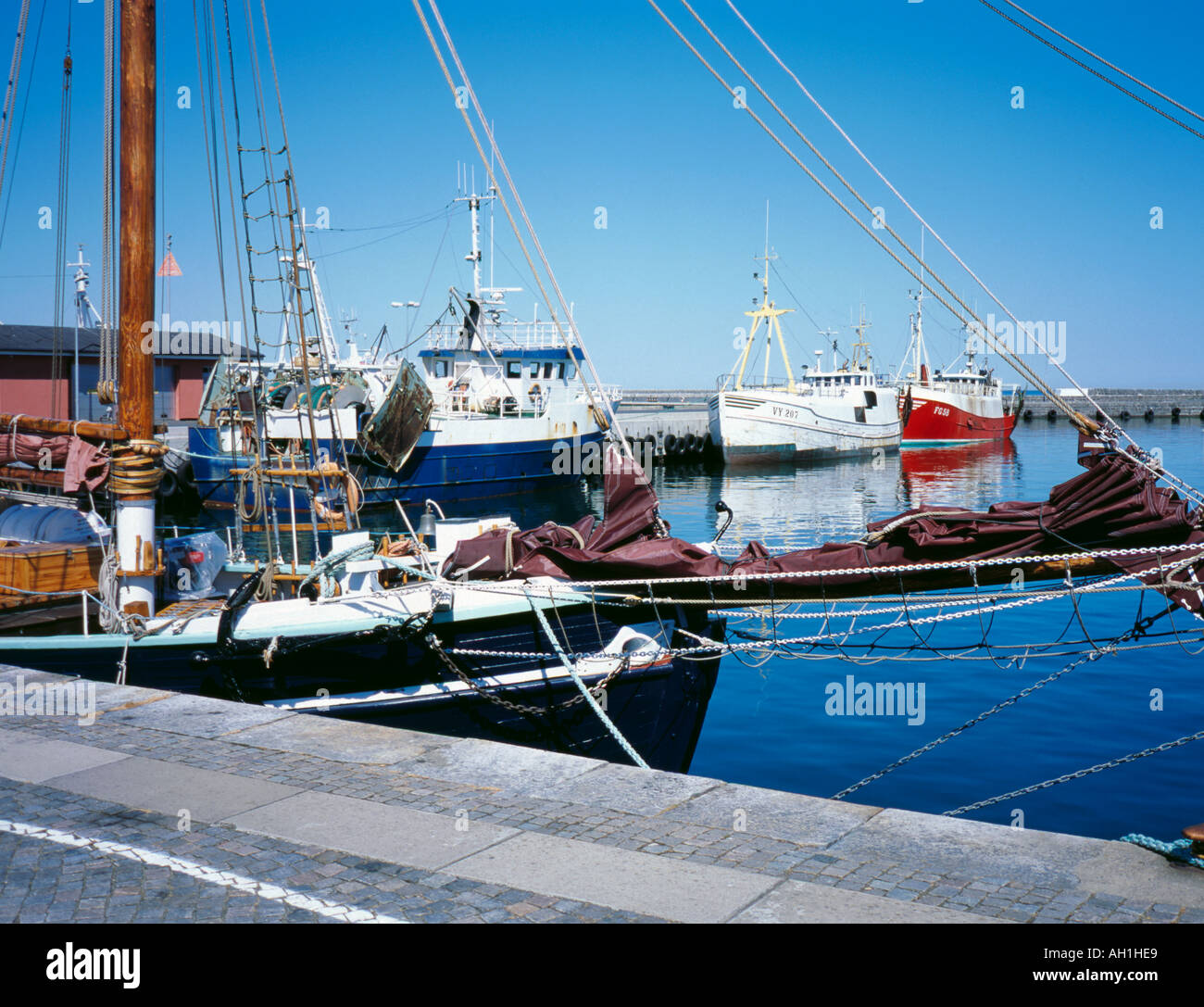 Fishing boats, Simrishamn harbour, Skåne, Sweden Stock Photo - Alamy