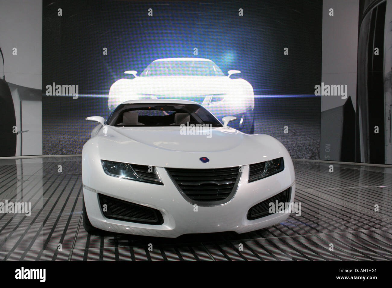 Saab concept car at the British International Motor Show 2006 Stock ...