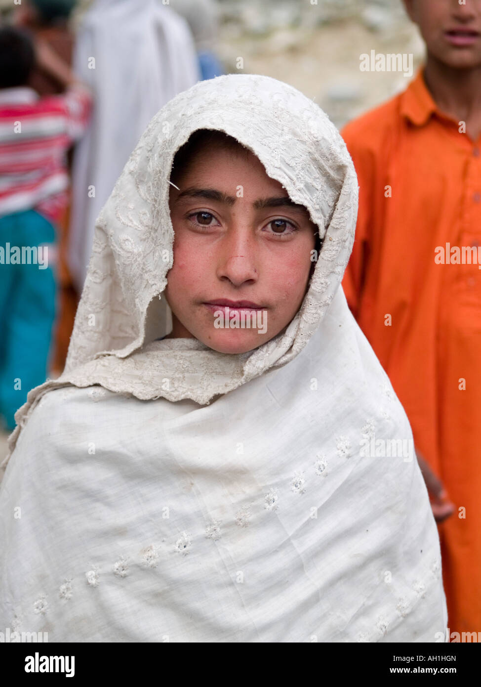 Pakistani girl in white Stock Photo - Alamy