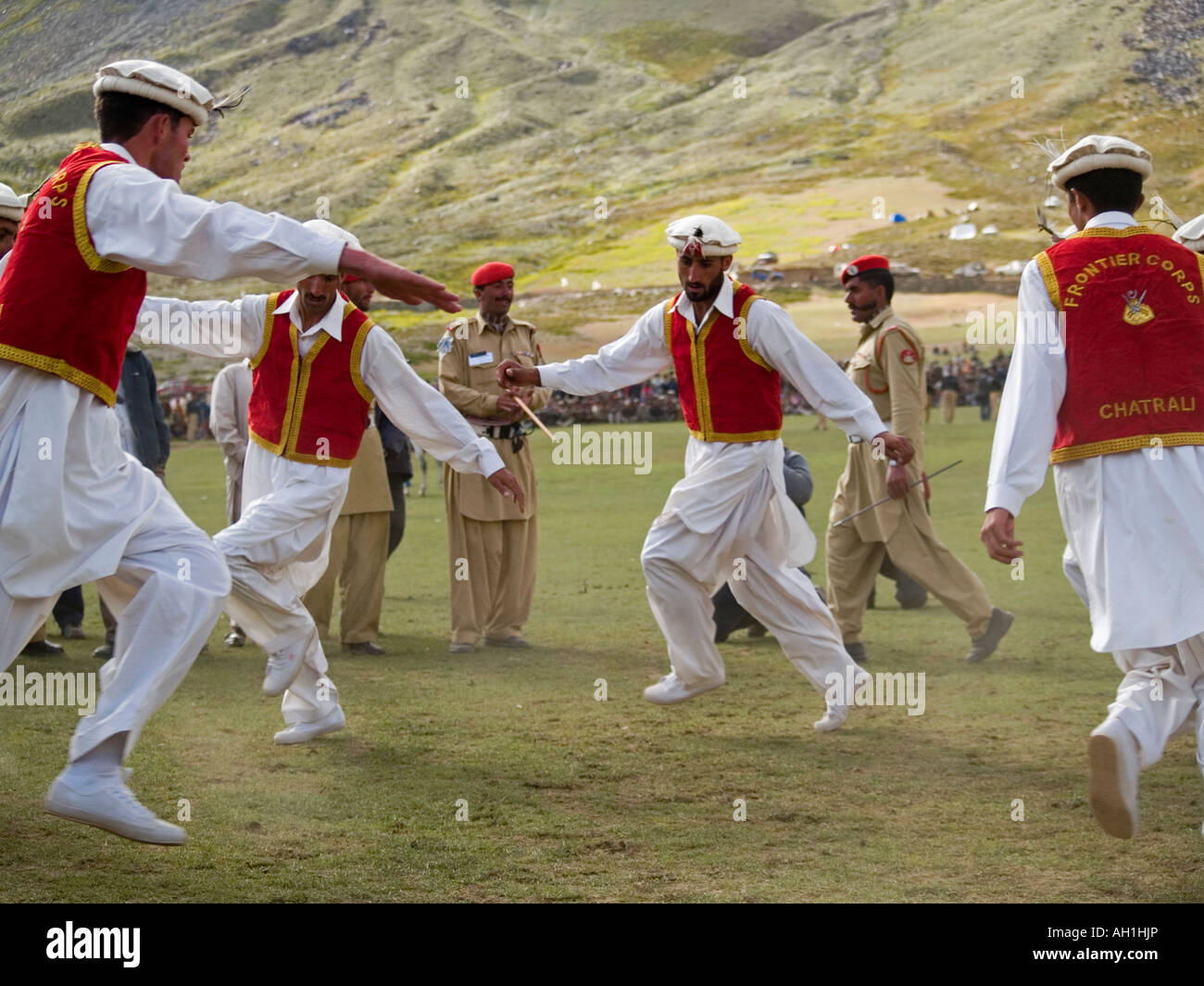 traditional dancers at the Shandur Pass Festival Pakistan Stock Photo ...