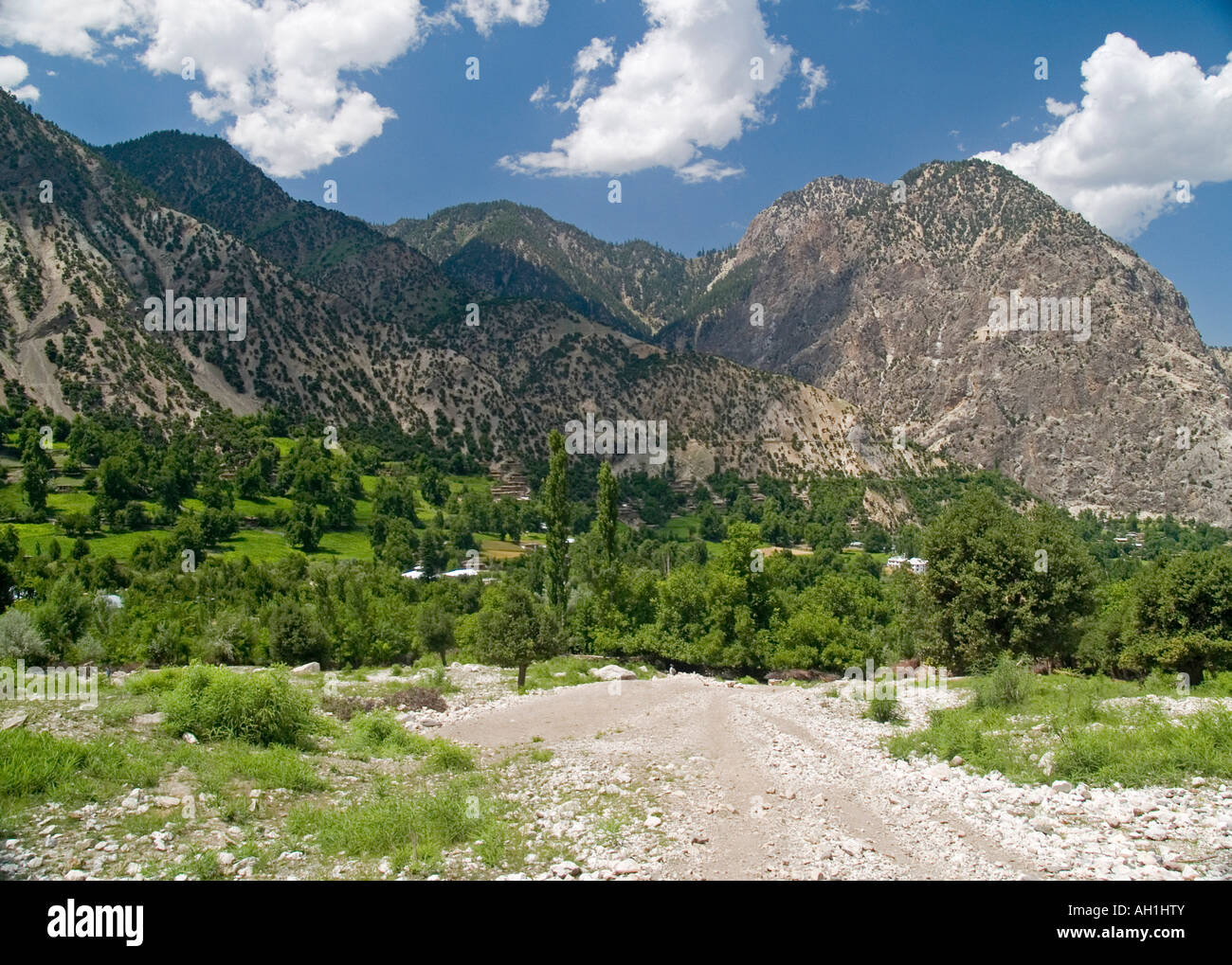 The beautiful Bumburet Valley in the Hindu Kush Mountains of ...