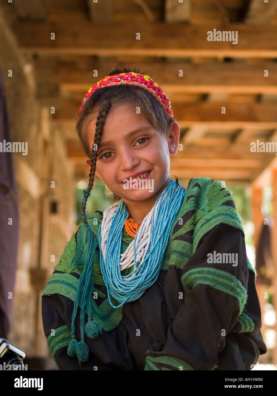 smiling Kalasha girl Bumburet Pakistan Stock Photo - Alamy