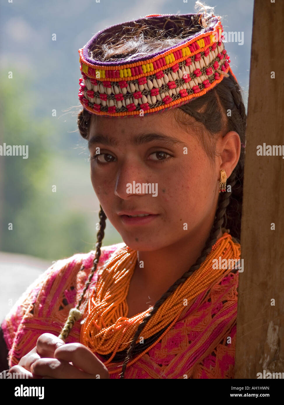 Kalasha kafir girl posing bumburet hi-res stock photography and images ...