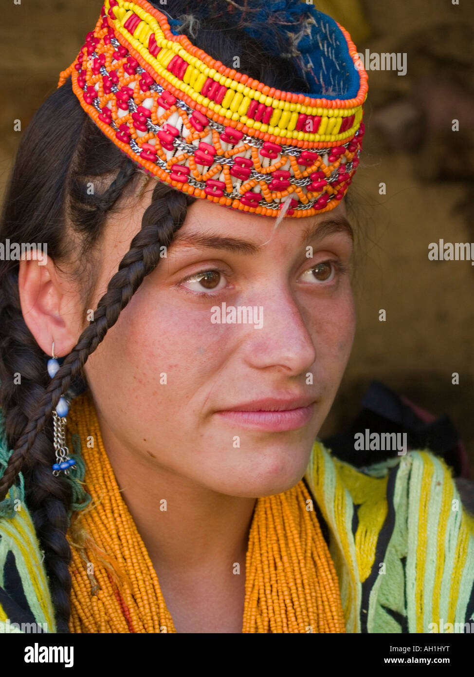 Kalasha woman close up Stock Photo - Alamy