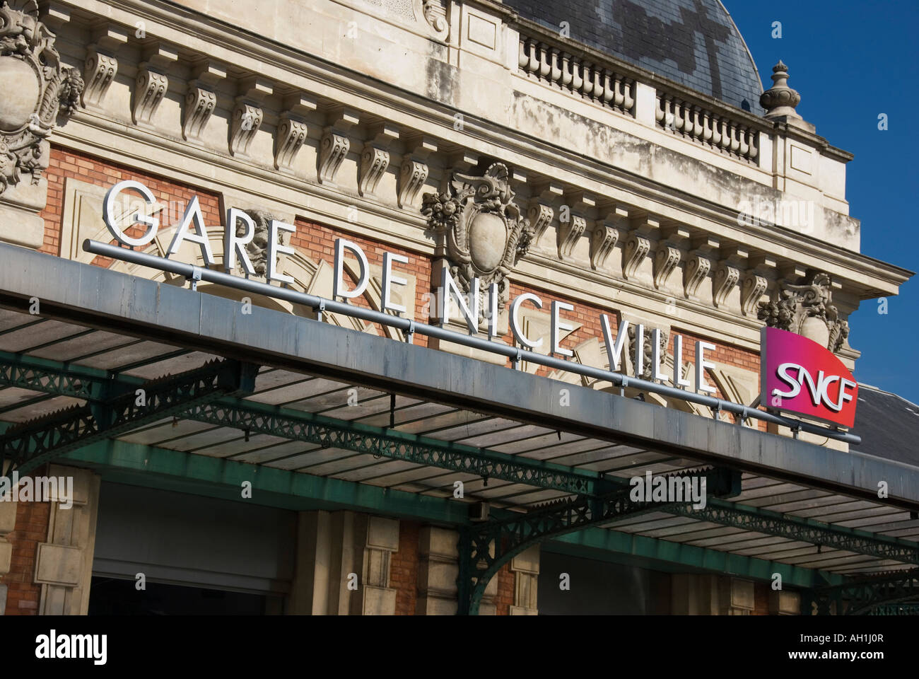 The SNCF railway station in Nice, on the Cote d'Azur, southern France ...