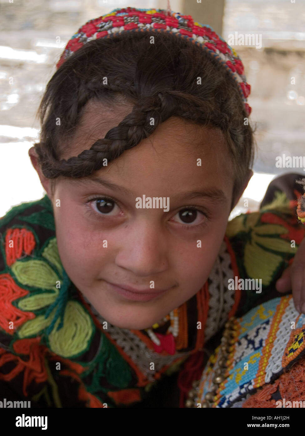 Traditional Kalasha girl, Chitral, Pakistan Stock Photo - Alamy