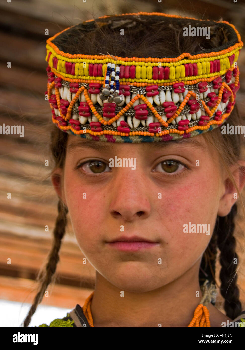 Traditional Kalasha girl, Chitral, Pakistan Stock Photo - Alamy