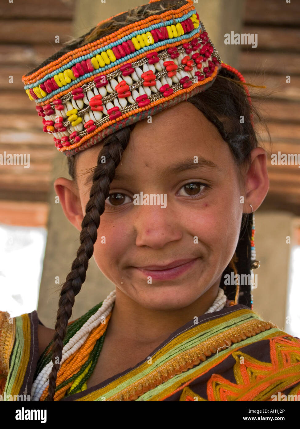 Traditional Kalasha girl, Chitral, Pakistan Stock Photo - Alamy
