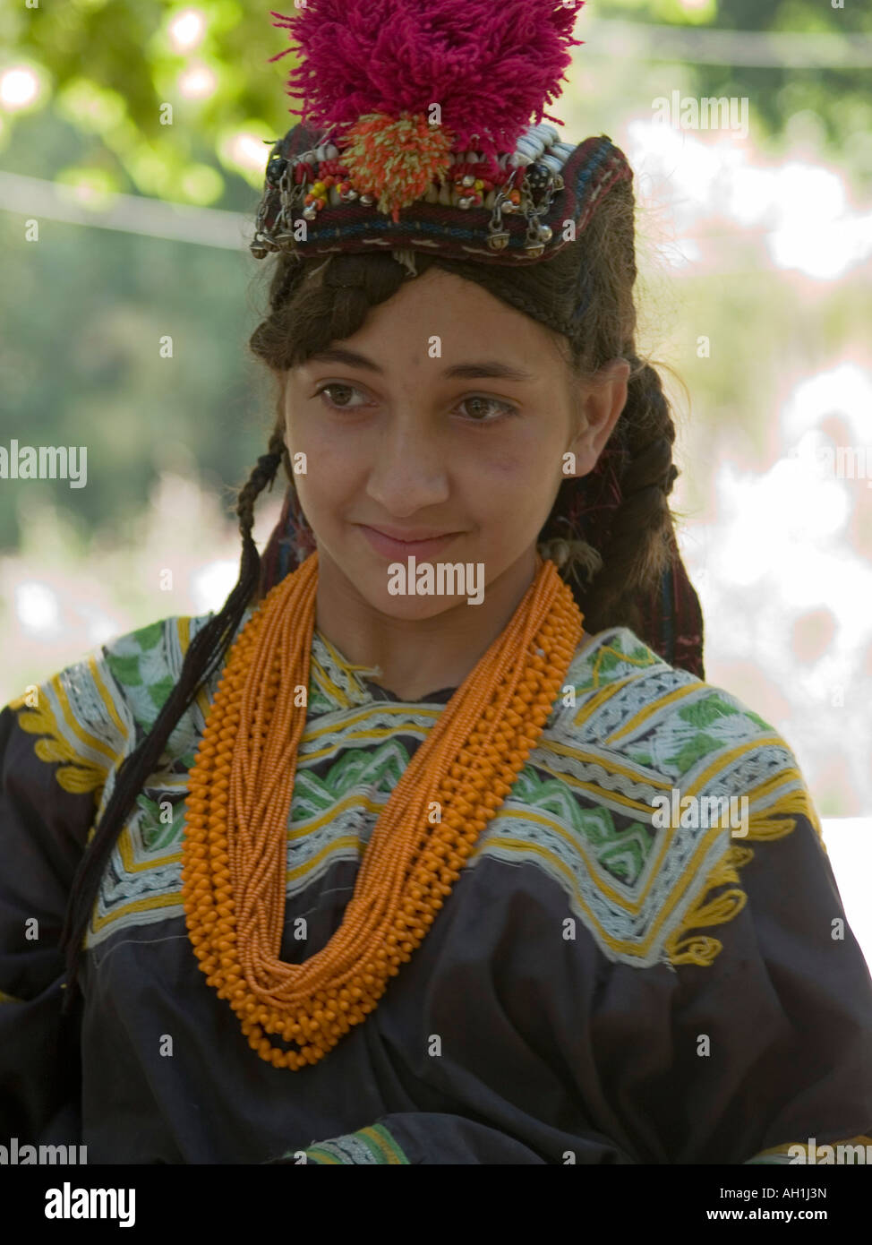 Kalasha woman with traditional wear Chitral Pakistan Stock Photo - Alamy