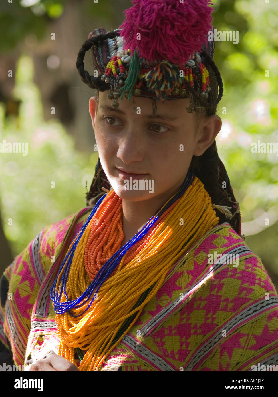 Kalasha woman with traditional wear Chitral Pakistan Stock Photo - Alamy