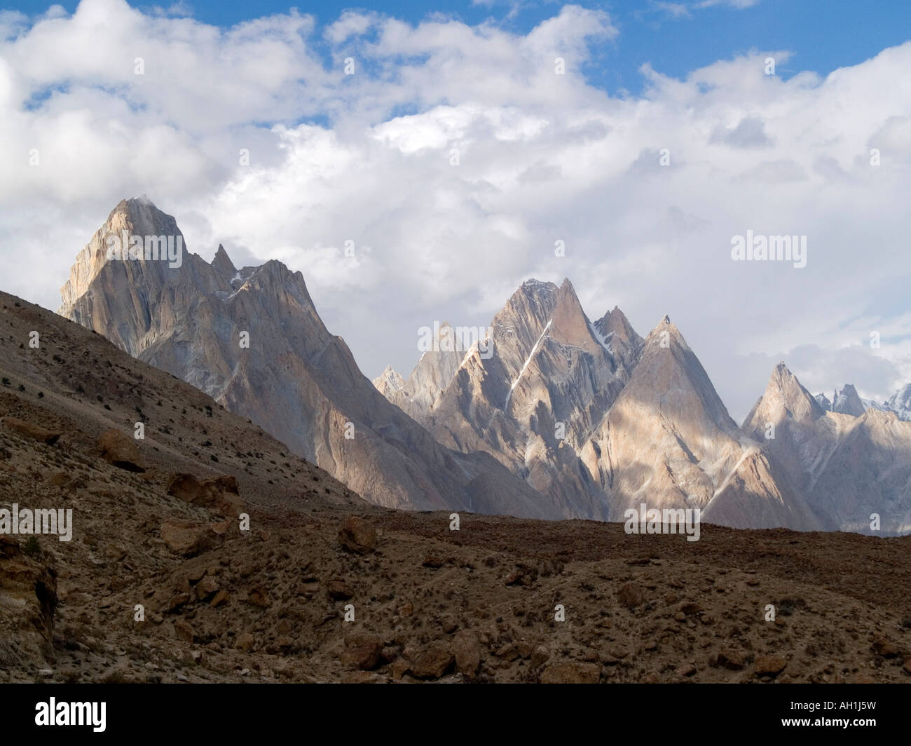 Cathedral Peaks and other famous spires like the Trango Towers mark the ...