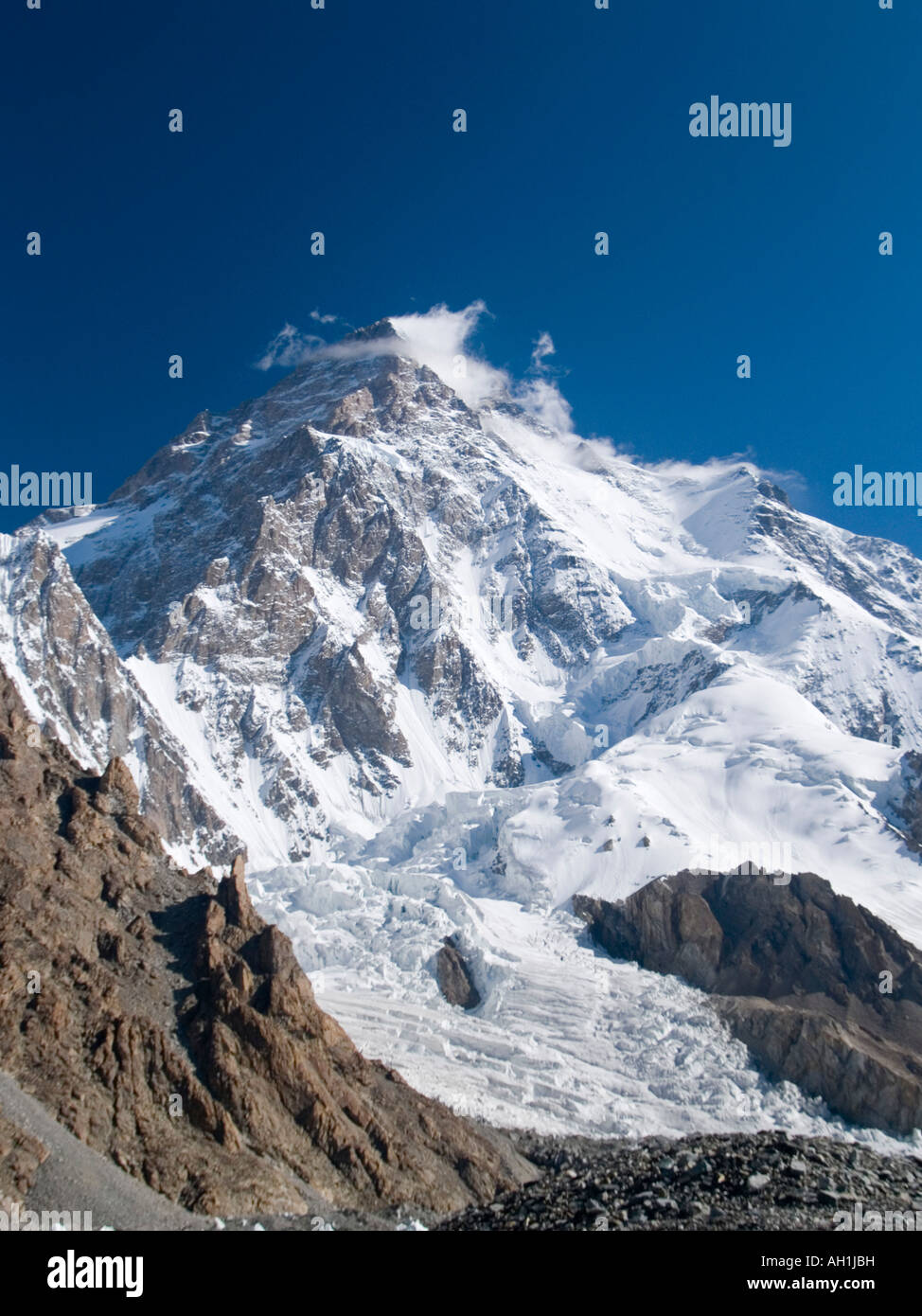 K2 seen from basecamp Karakoram Range Pakistan Stock Photo - Alamy