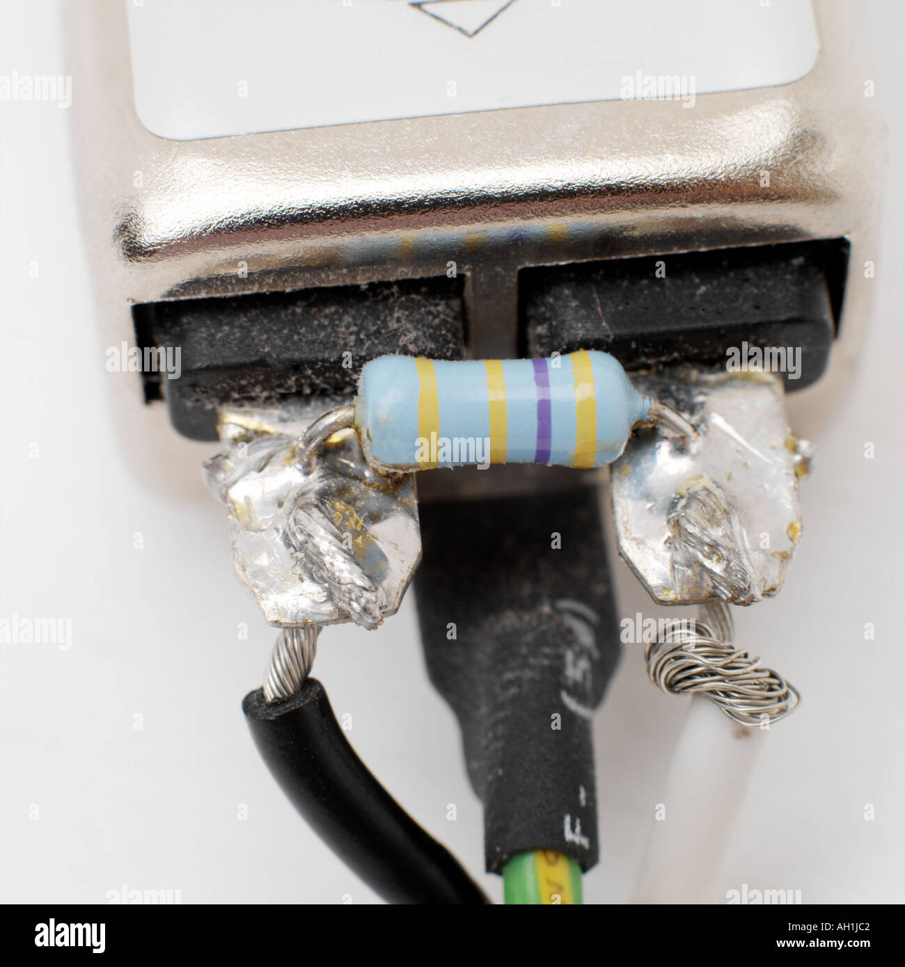 Metal Oxide Film Resistor Blue Stock Photo - Alamy