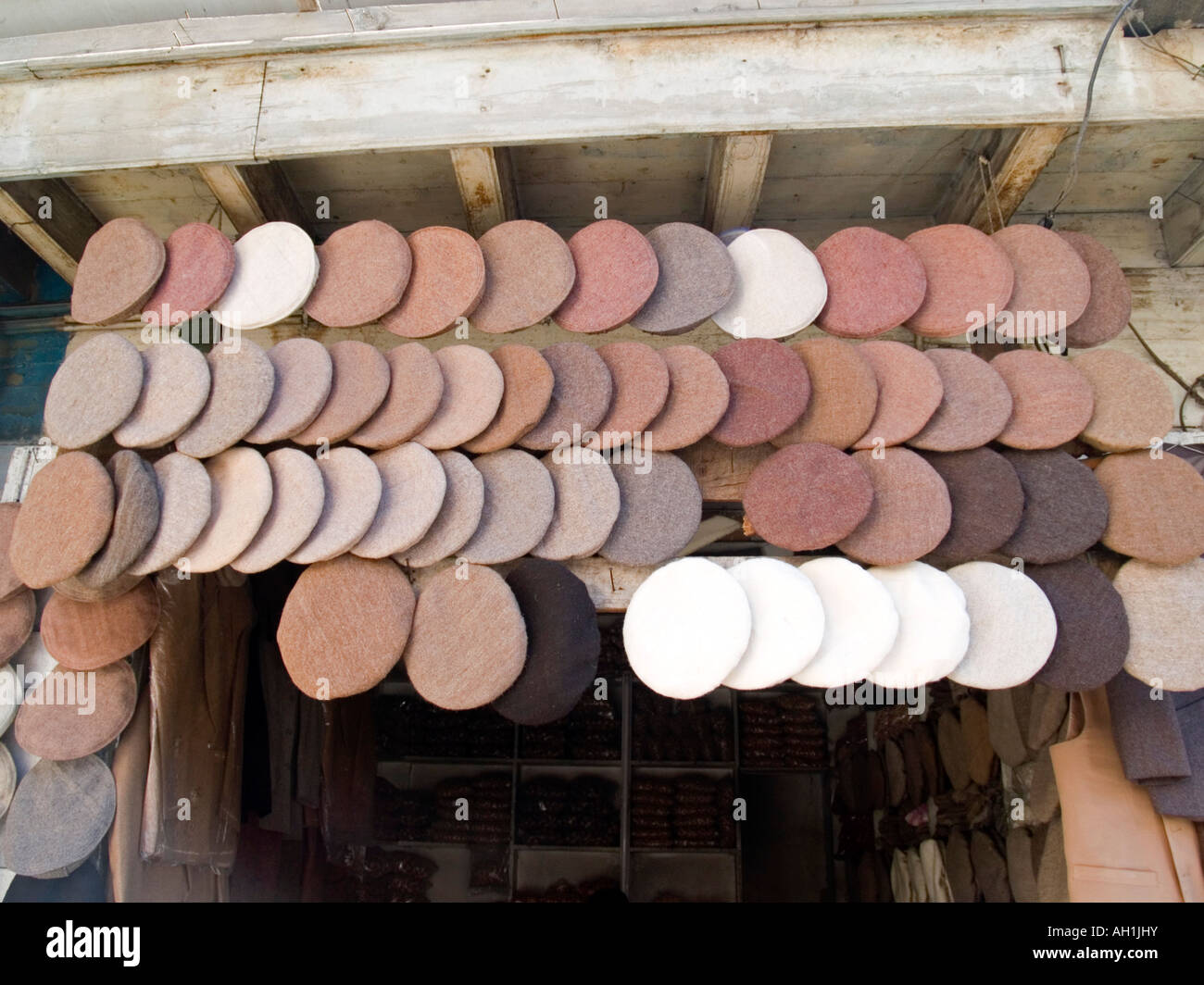 hat shop selling the traditional hats worn by the men of Gilgit and ...