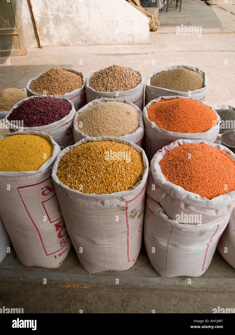 various beans and pulses on sale in the market Rawalpindi Pakistan ...