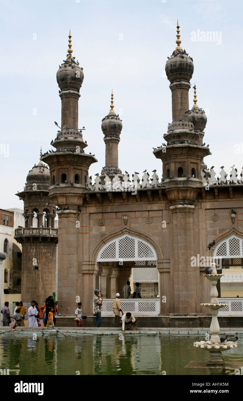 Mosque Mecca Masjid , Hyderabad , Andhra Pradesh , India Stock Photo ...