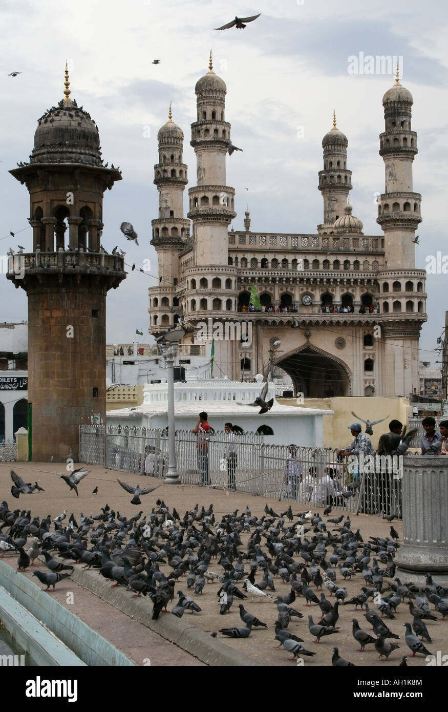 Charminar as seen from mosque Mecca Masjid , Hyderabad , Andhra Pradesh ...