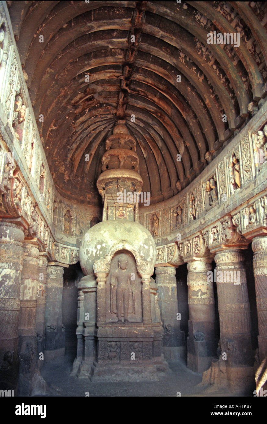 Ajanta cave 19 hi-res stock photography and images - Alamy