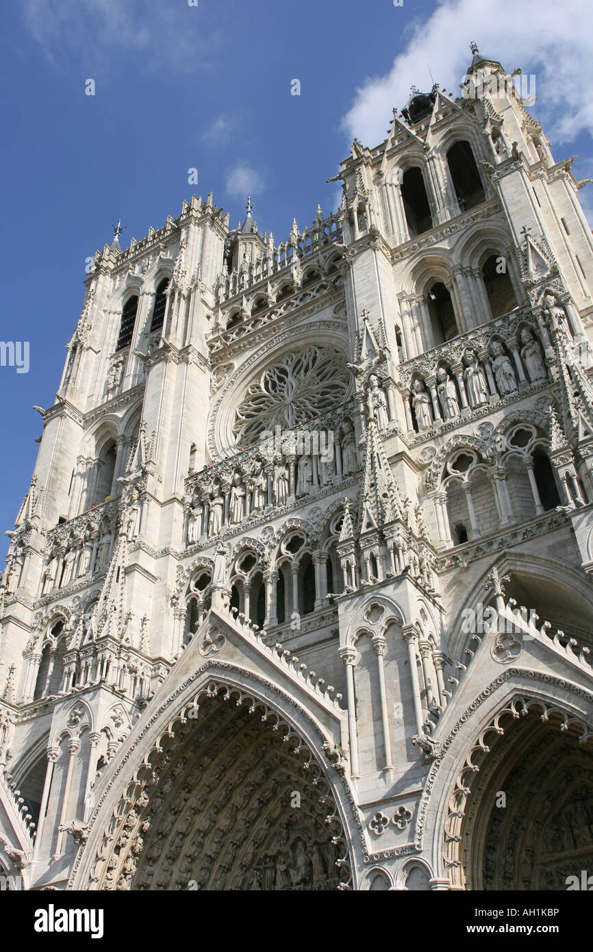 Facade of Amiens Cathedral, Picardy, France Stock Photo - Alamy