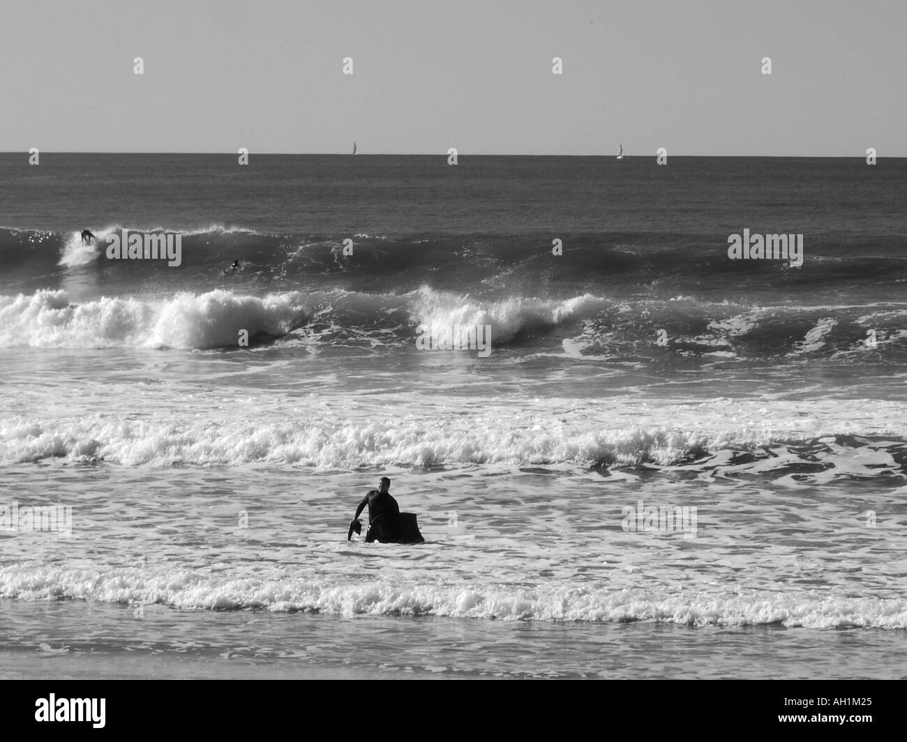 Manly beach sydney Black and White Stock Photos & Images - Alamy