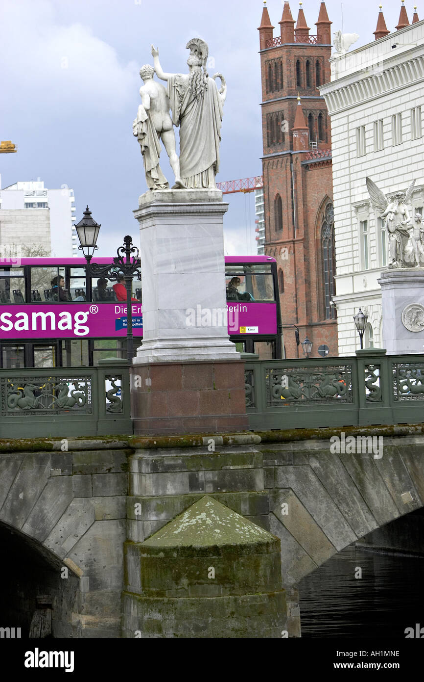 Berlin Germany bridge bus and architecture near the museums Berlin ...