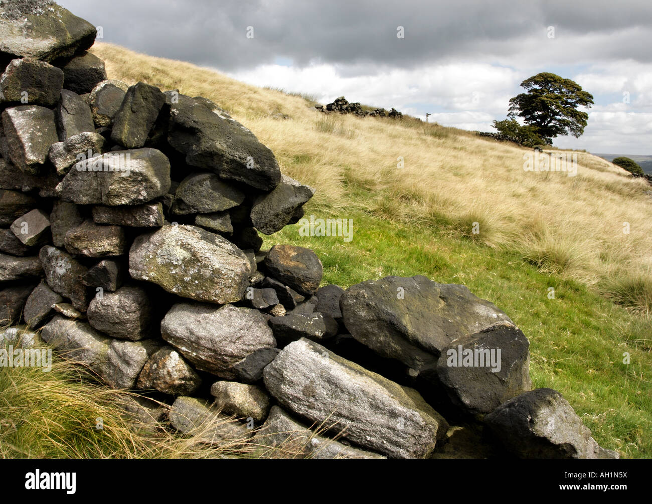 Pennine moors around Haworth Bronte Country West Yorkshire UK Stock ...
