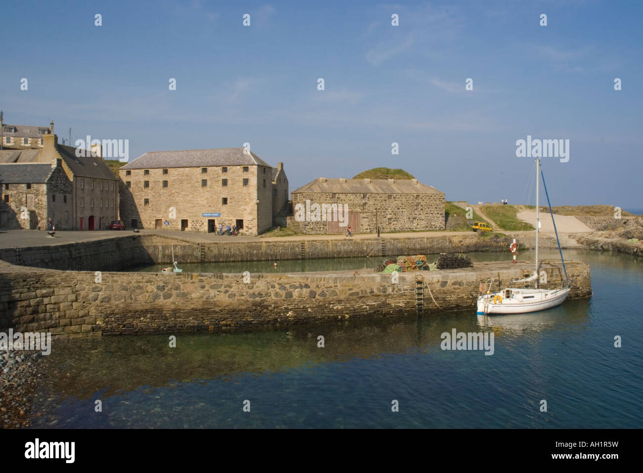 View of Portsoy Harbour Stock Photo - Alamy