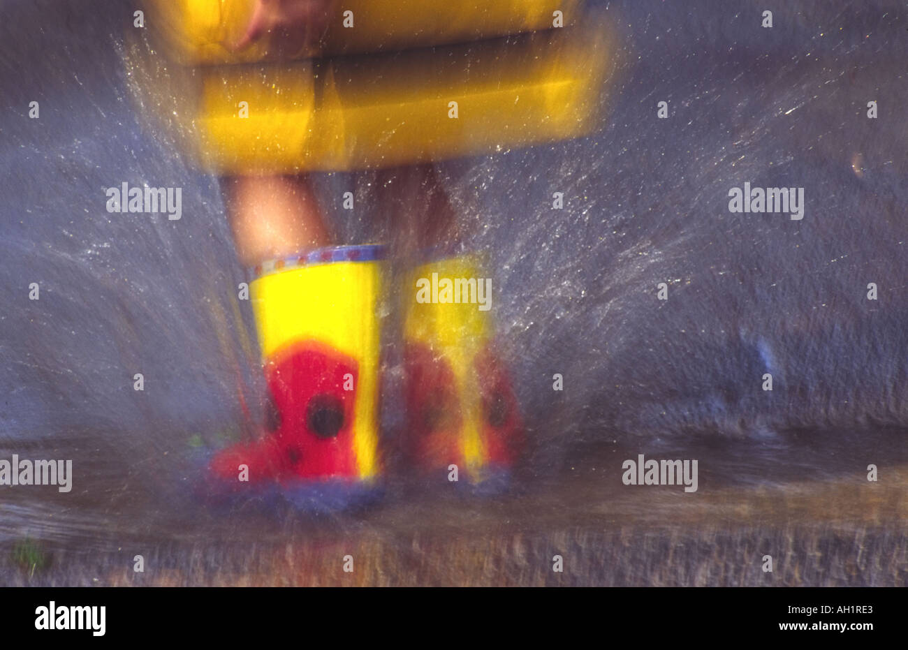 Wellies feet puddle hi-res stock photography and images - Alamy