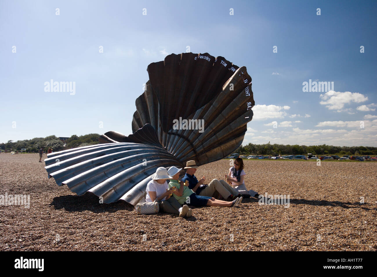 Aldeburgh in Suffolk controversial scallop shell sculpture by Maggie ...