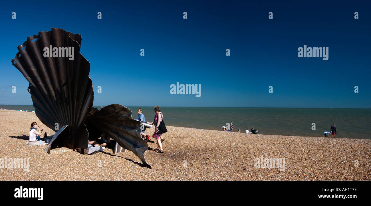 Aldeburgh in Suffolk controversial scallop shell sculpture by Maggie ...