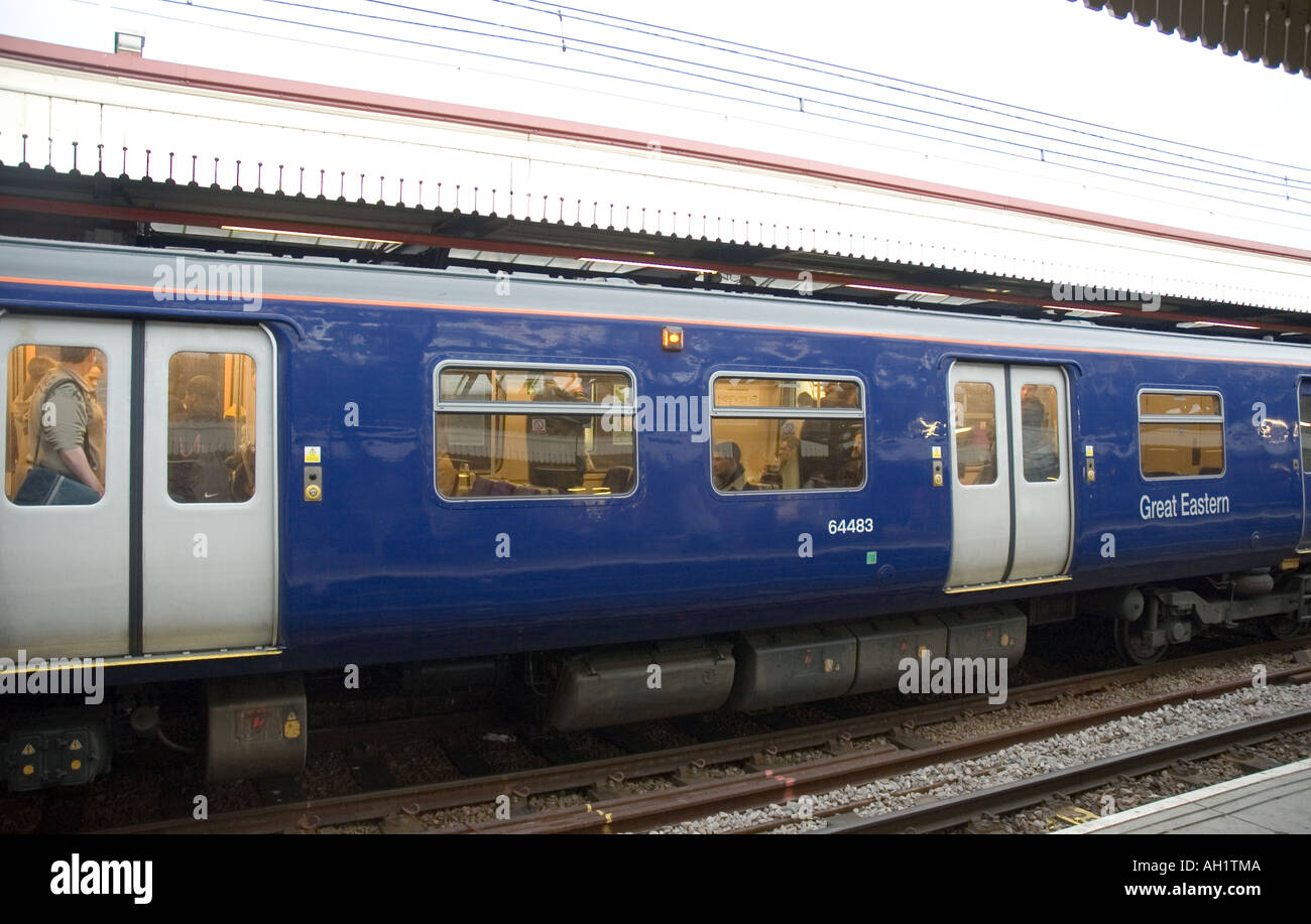 A British Rail train in east London Stock Photo - Alamy