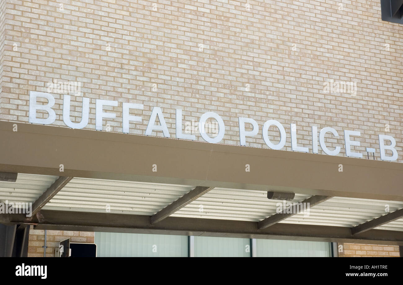 Sign over a police station in Buffalo, New York Stock Photo - Alamy