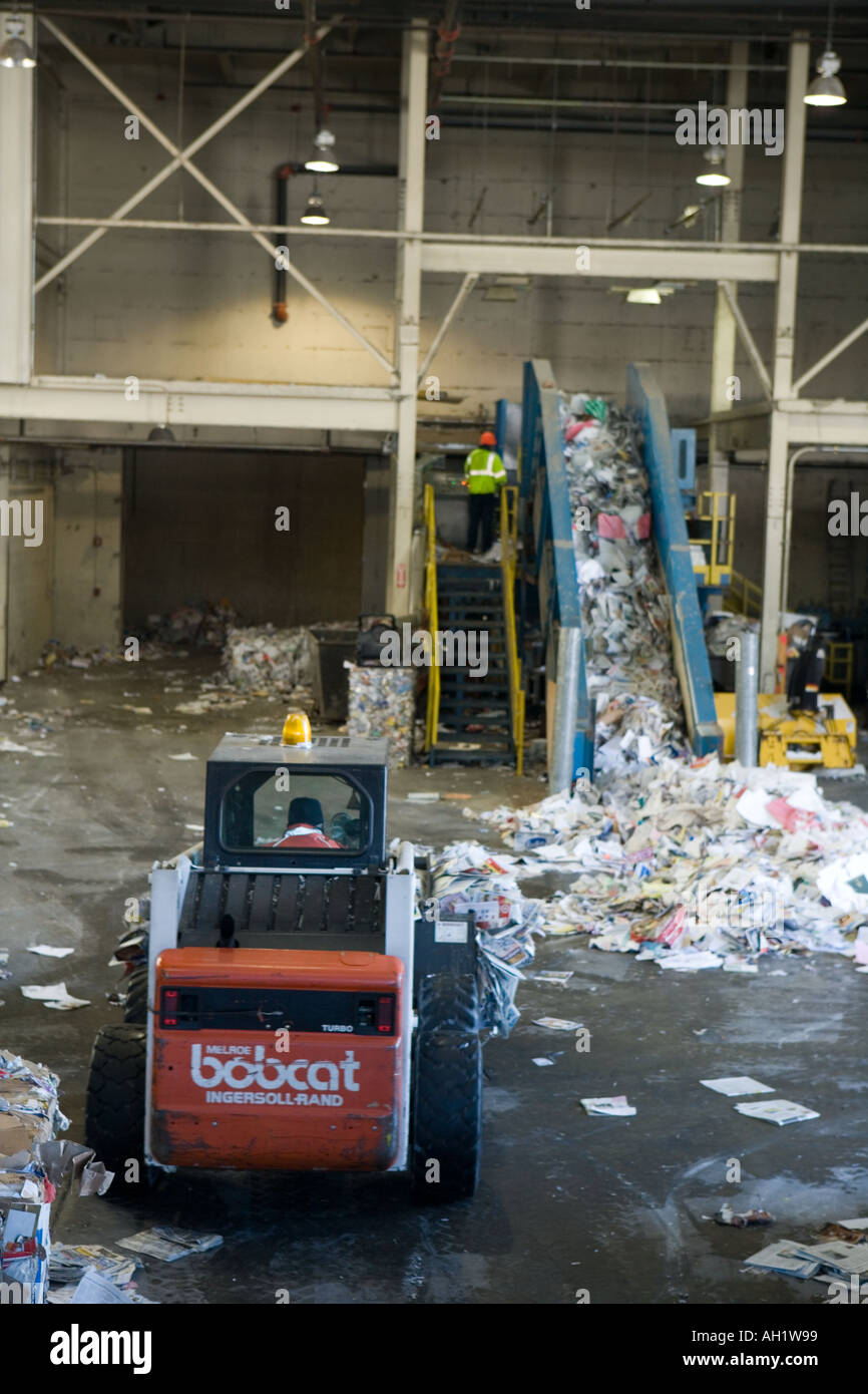 Recycling facility sorting recycled paper Stock Photo - Alamy