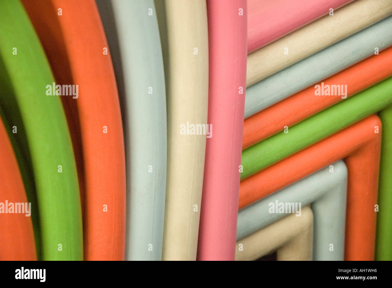 abstract image of colored plastic seating Stock Photo - Alamy