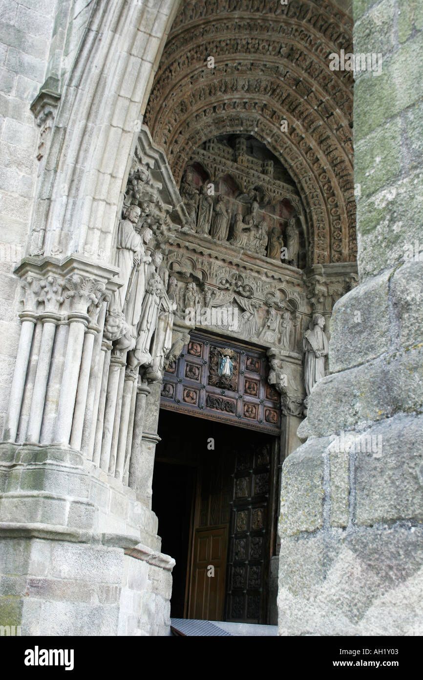 Tui Cathedral outside entrance Galicia Northern Spain Stock Photo - Alamy
