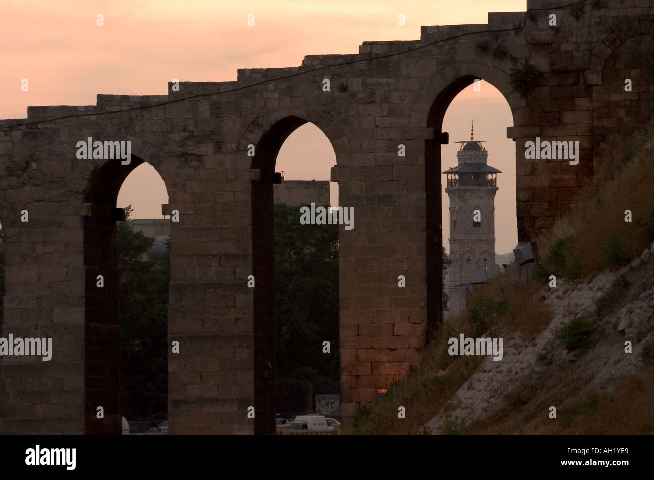 entrance to the Citadel Aleppo Haleb Syria Middle East Stock Photo - Alamy