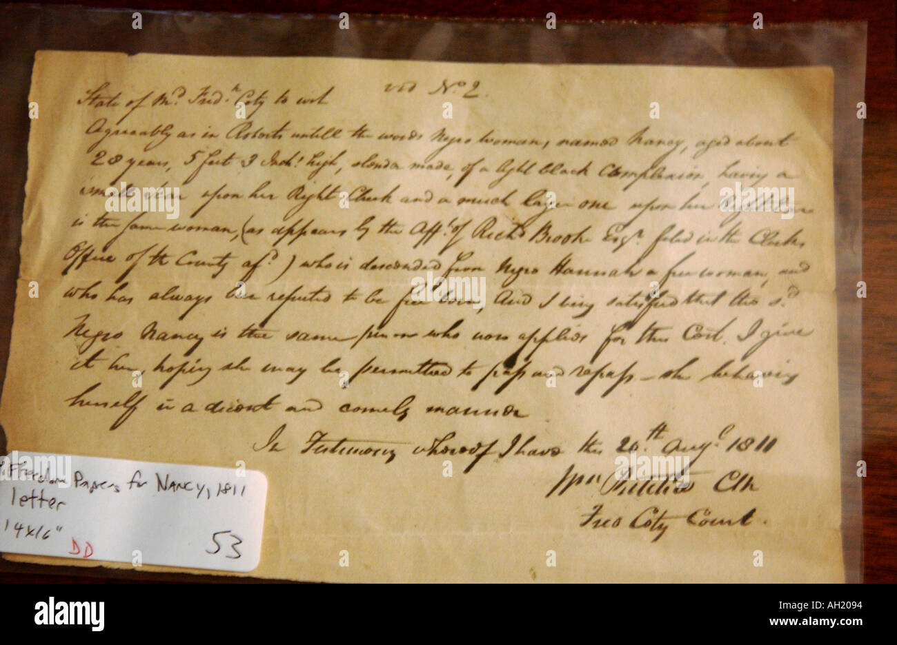 Historic Slave Freedom Letter on display at the South Carolina State ...